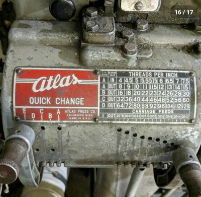 Manufacturing & Metalworking - Atlas Lathe