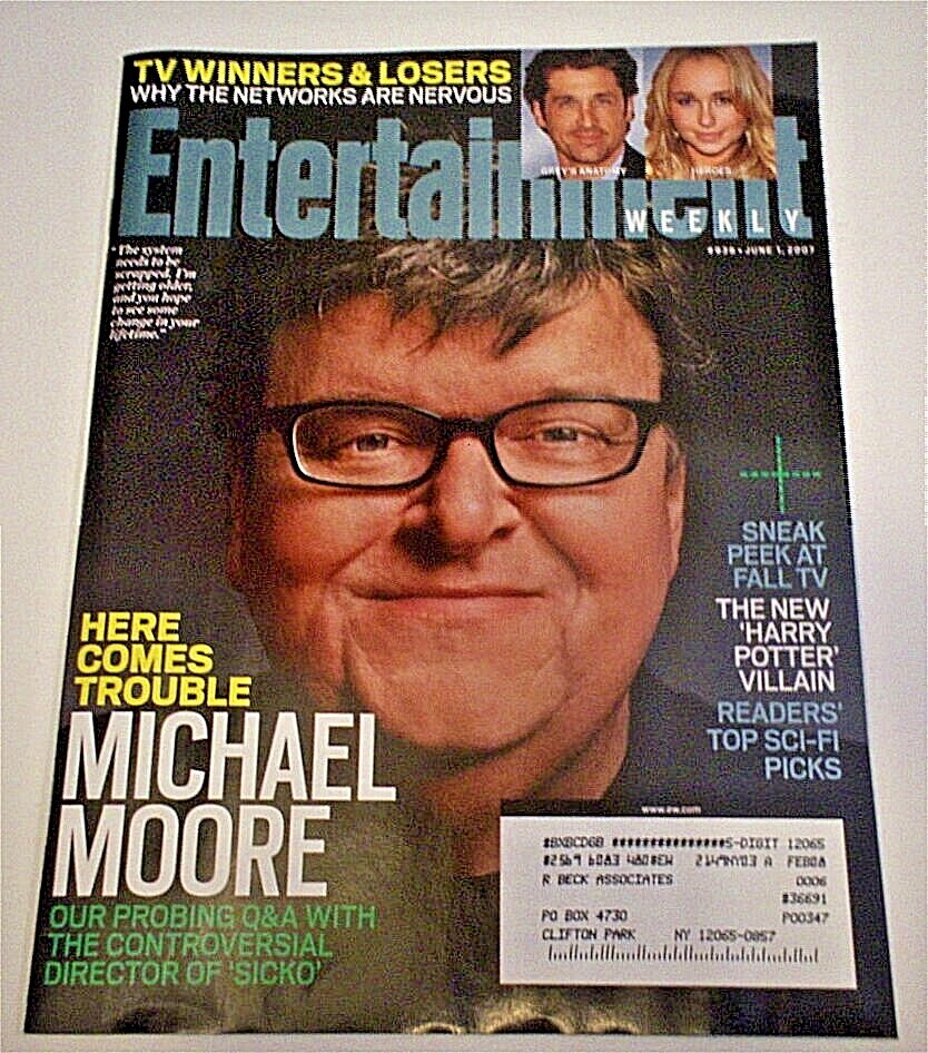 Michael Moore 2007 Entertainment Weekly Magazine SICKO Health Care ...