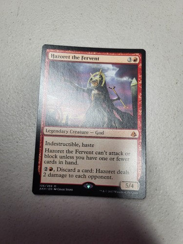 1x Hazoret the Fervent Amonkhet NM Red Mythic Rare MAGIC GATHERING CARD ...