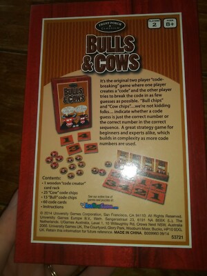 Guc Bulls and Cows Game all pieces Front Porch games farm country ...