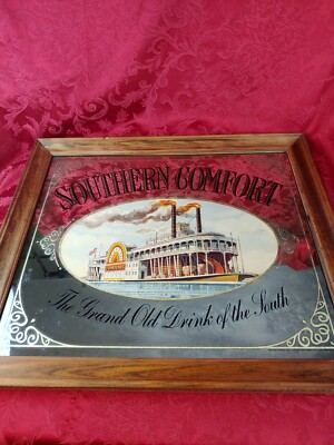 VTG Southern Comfort Mirror Bar Sign Riverboat Grand Drink of the South ...