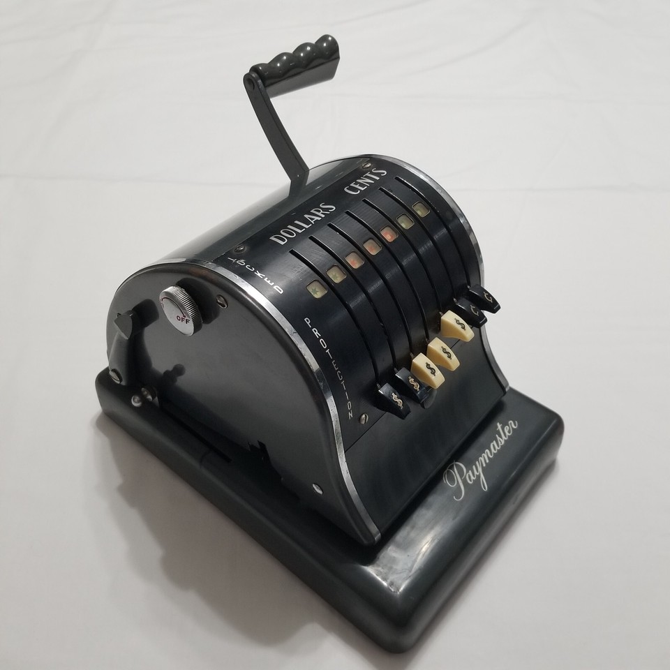 Vintage Paymaster Series S-600 Check Writer 7 Column Stamper Machine | eBay