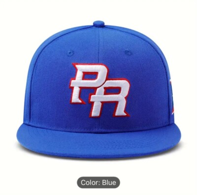 Puerto Rico PR Blue/Red Snapback Hat Int'l Trading Adjustable Baseball ...