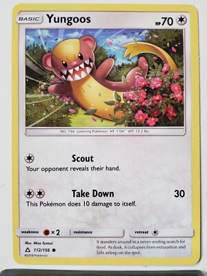 Yungoos 112/156 Ultra Prism Sun & Moon Pokemon Card - $2 Combined ...