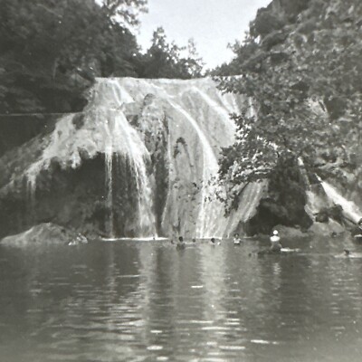 VINTAGE PHOTO 1958 Turner Falls Davis, OK ORIGINAL snapshot Oklahoma ...