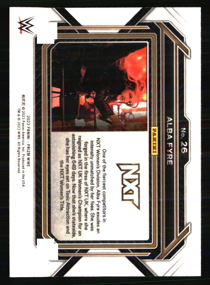 Alba Fyre 2023 Panini Prizm WWE #26 WRESTLING Card | eBay