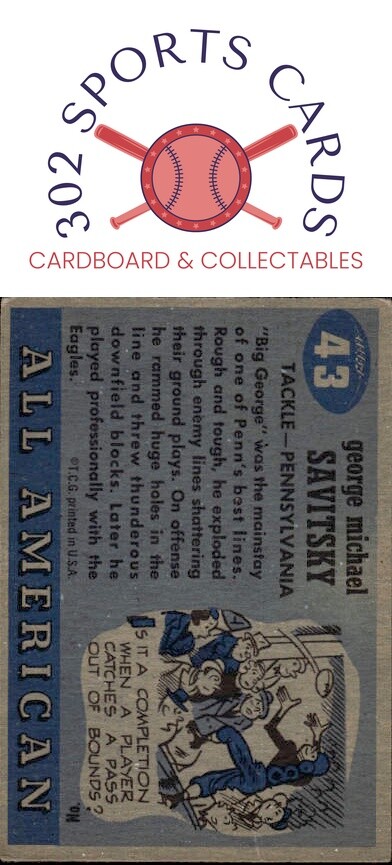 1955 Topps All-American #43 George Savitsky | eBay