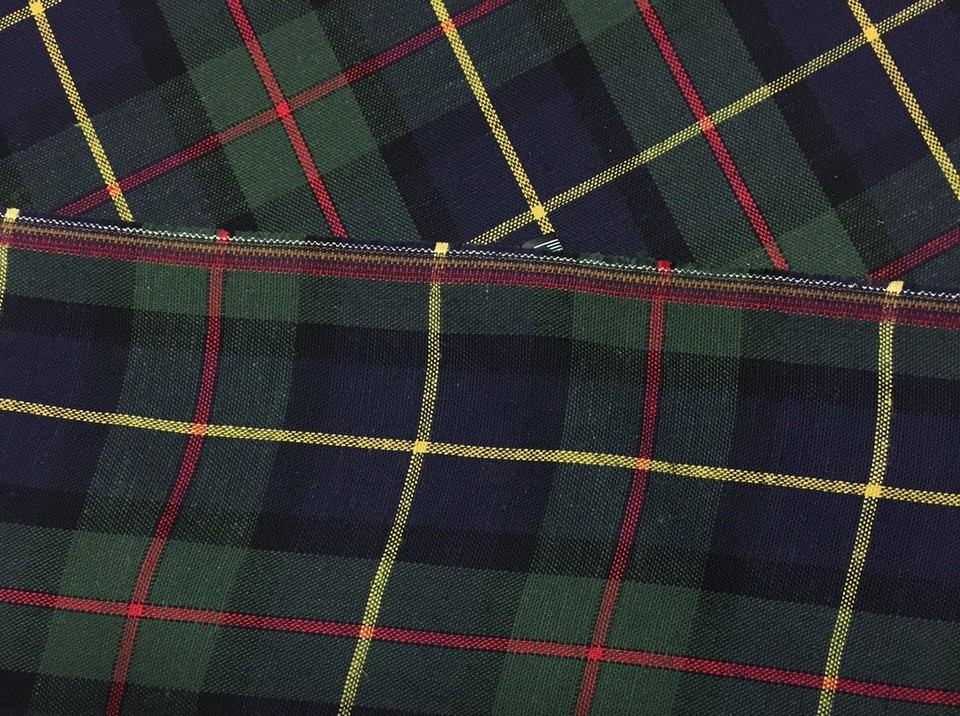 BALLARD DESIGNS SUZANNE KASLER MACKENZIE PLAID GREEN FABRIC BY THE YARD ...