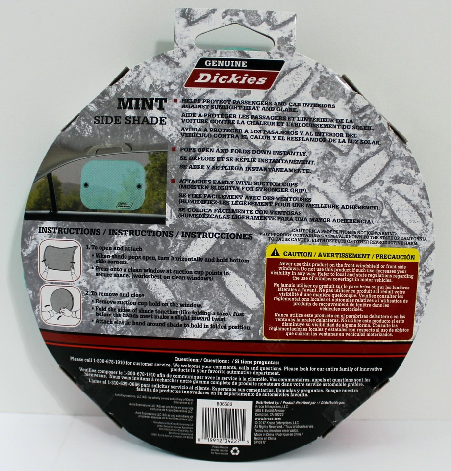 **NEW** DICKIES Mint Color "Side Shade" for Car Windows **FAST SHIPPING ...