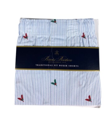 Brooks Brothers Traditional Fit Boxer Shorts Mens Underwear Blue ...