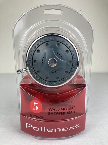 VTG POLLENEX WALL MOUNT SHOWERHEAD WITH 5 SETTINGS MASSAGES RELAXES NEW ...