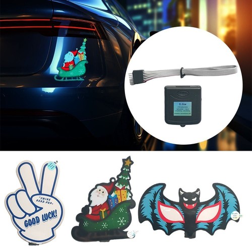Luminous LED Car Sticker Electric Car Safety Signs Car Window ...