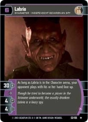 STAR WARS TCG WOTC BATTLE YAVIN LABRIA (A) 53/105 GEM MINT | eBay