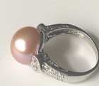 Sterling Silver LUC 925 Signed RING SIZE 6.5 Freshwater Pearl Heart ...
