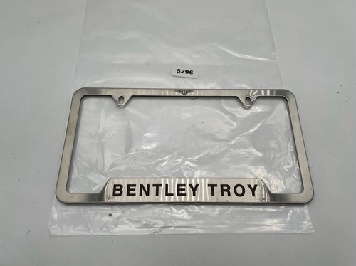 Bentley of Troy Michigan Dealer License Vanity Plate Frame Metal ...