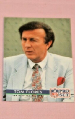 TOM FLORES 1992 PRO SET #333 OAKLAND RAIDERS | eBay