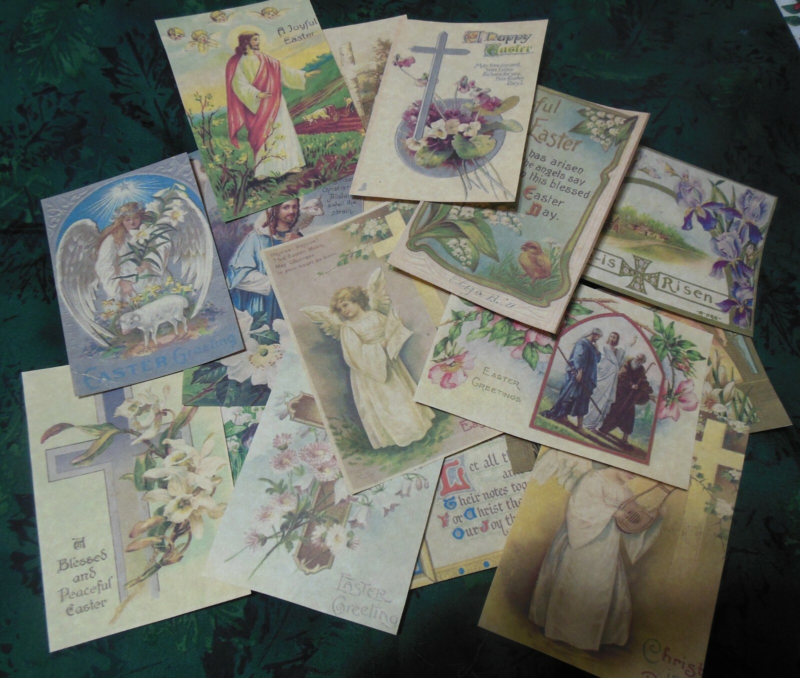 Set of 16 LARGE Easter Vintage/Victorian Religious Easter theme ...
