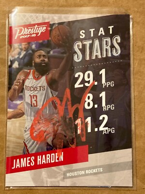 JAMES HARDEN-Signed Trading Card with COA | eBay
