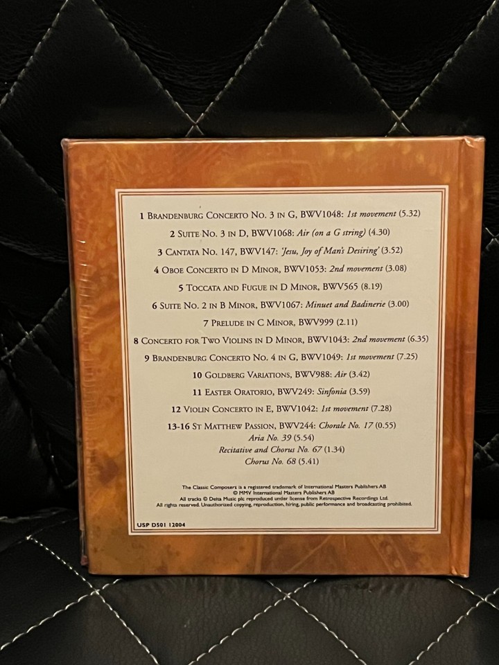 JS Bach Baroque Masterpieces NEW CD Booklet Brandenburg Concerto ...