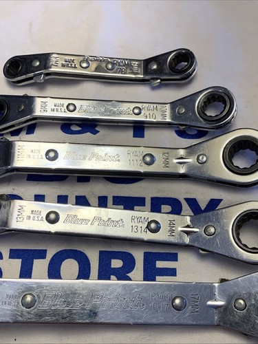 Blue-Point Tools 7pc Metric Offset Ratcheting Box Wrench Set 7MM-21MM ...