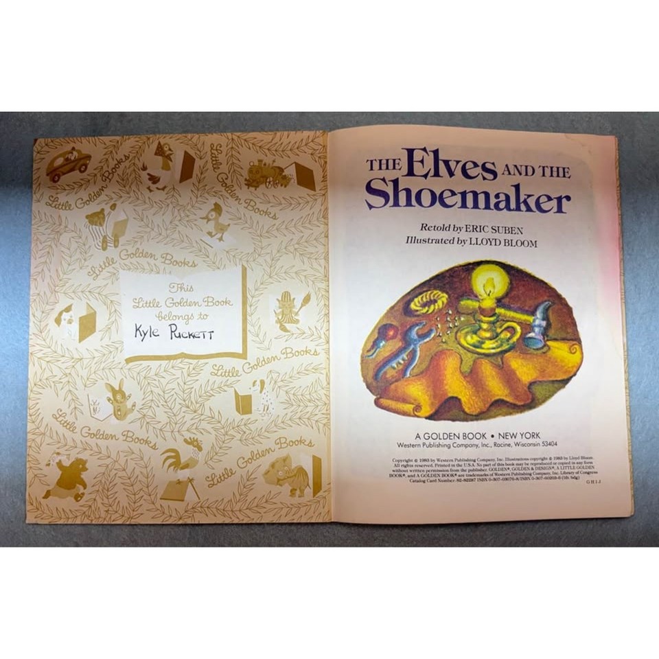 Elves and the Shoemaker Eric Suben Lloyd Bloom 1983 Vintage Little Golden Book | eBay
