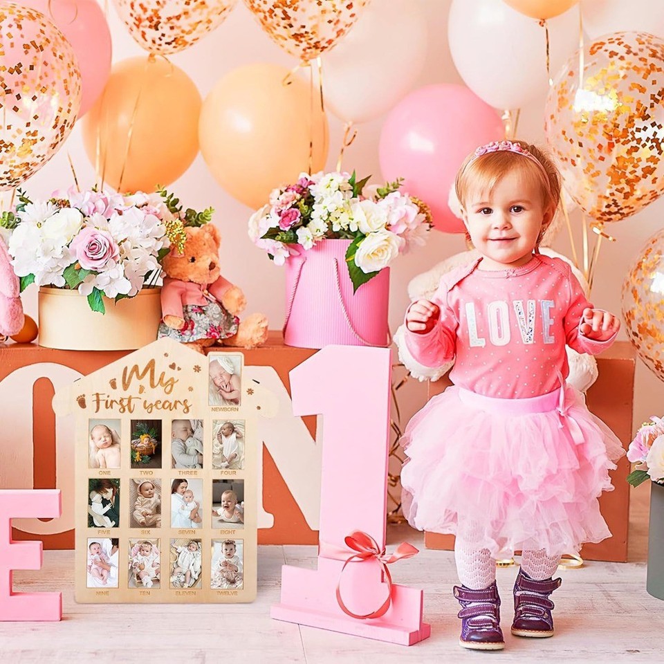 Baby Monthly , Wooden Monthly Milestone CDs - Newborn7962 | eBay UK