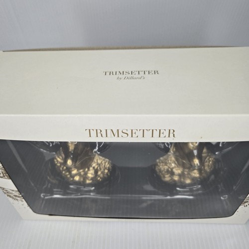 Trimsetter Dillard’s Gold Reindeer Ornaments Set of 2 Wreath Bust ...