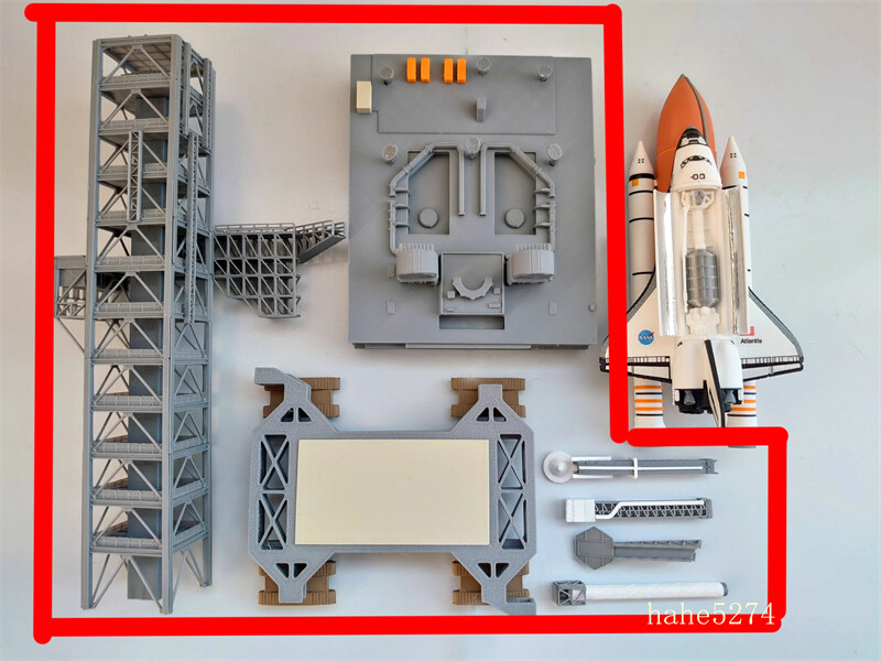 1/400 Space Shuttle Discovery with Launcher Platform Painted Model ...
