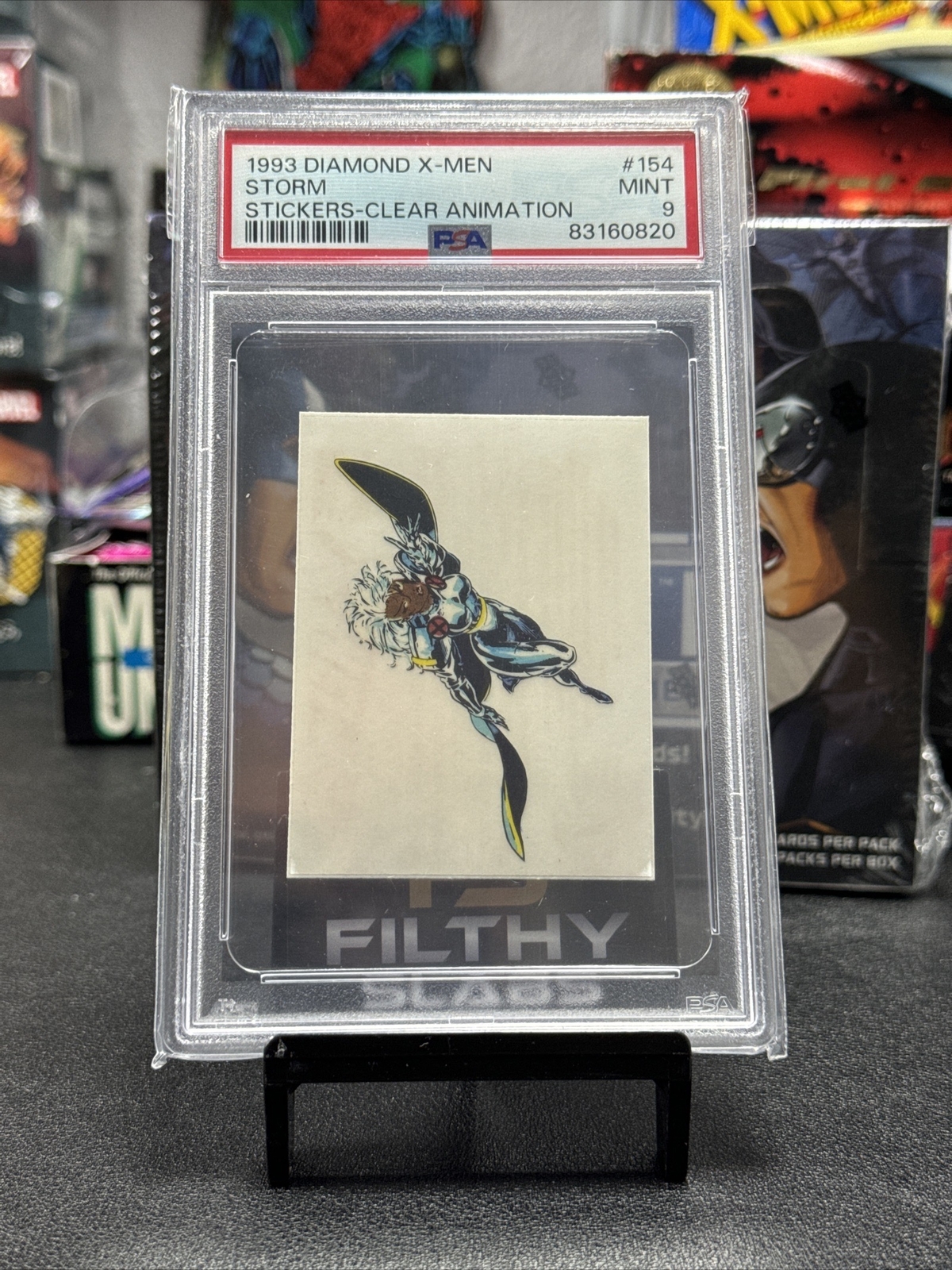 STORM 1993 Diamond X-Men Stickers Clear Animation #154 PSA 9 Highest ...
