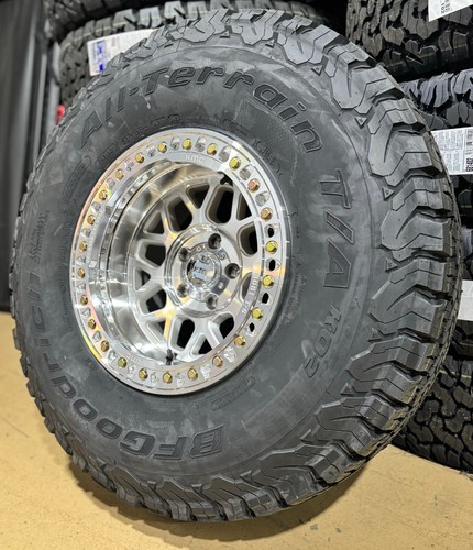 4 17x9 KMC KM235 Crawl Beadlock Wheels 37" BFG KO2 Tires 5x5 Jeep ...