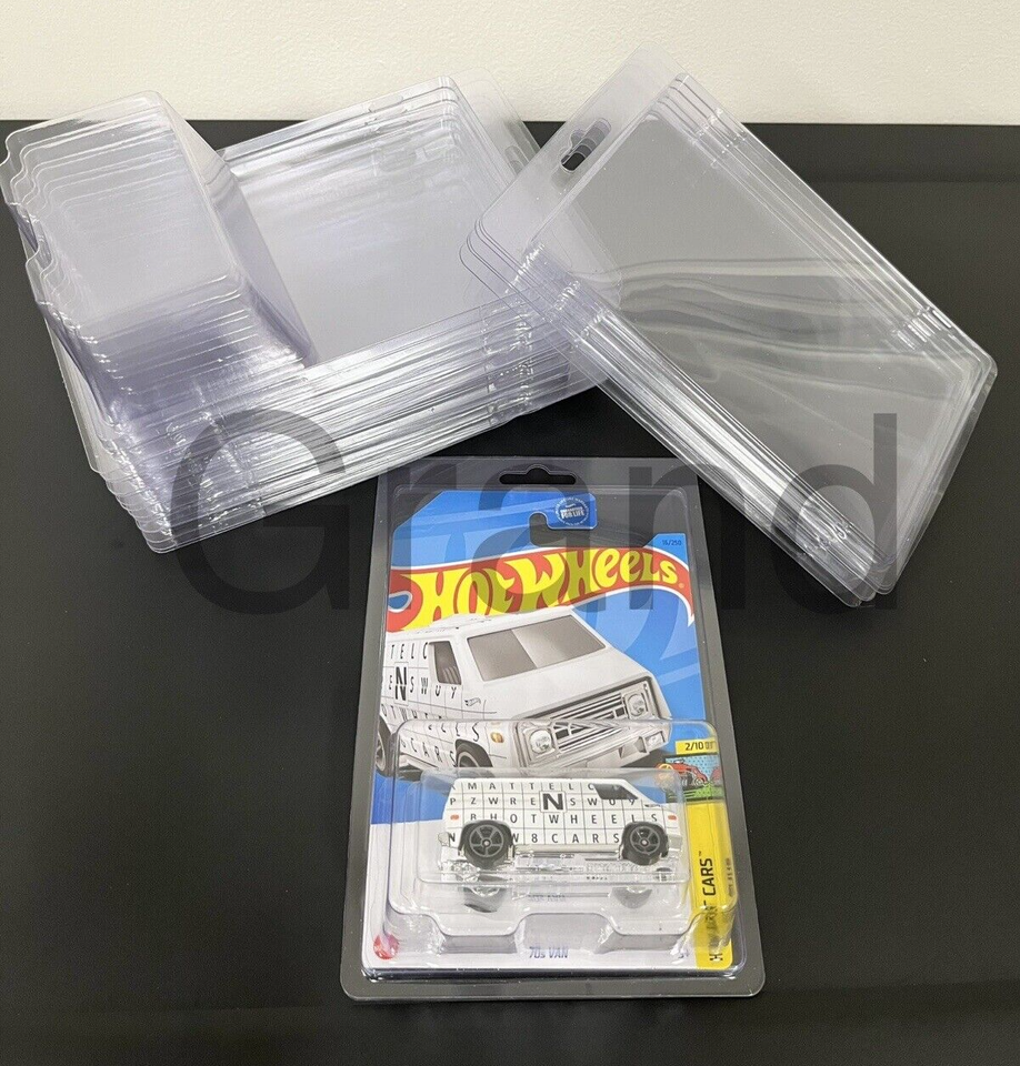 50 Protector Car Cases For Hot Wheels Matchbox Mainline Blister Display ...