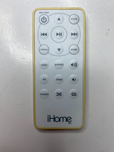 iHome iR9 Remote Control, White OEM Original for AV iPod Home System ...
