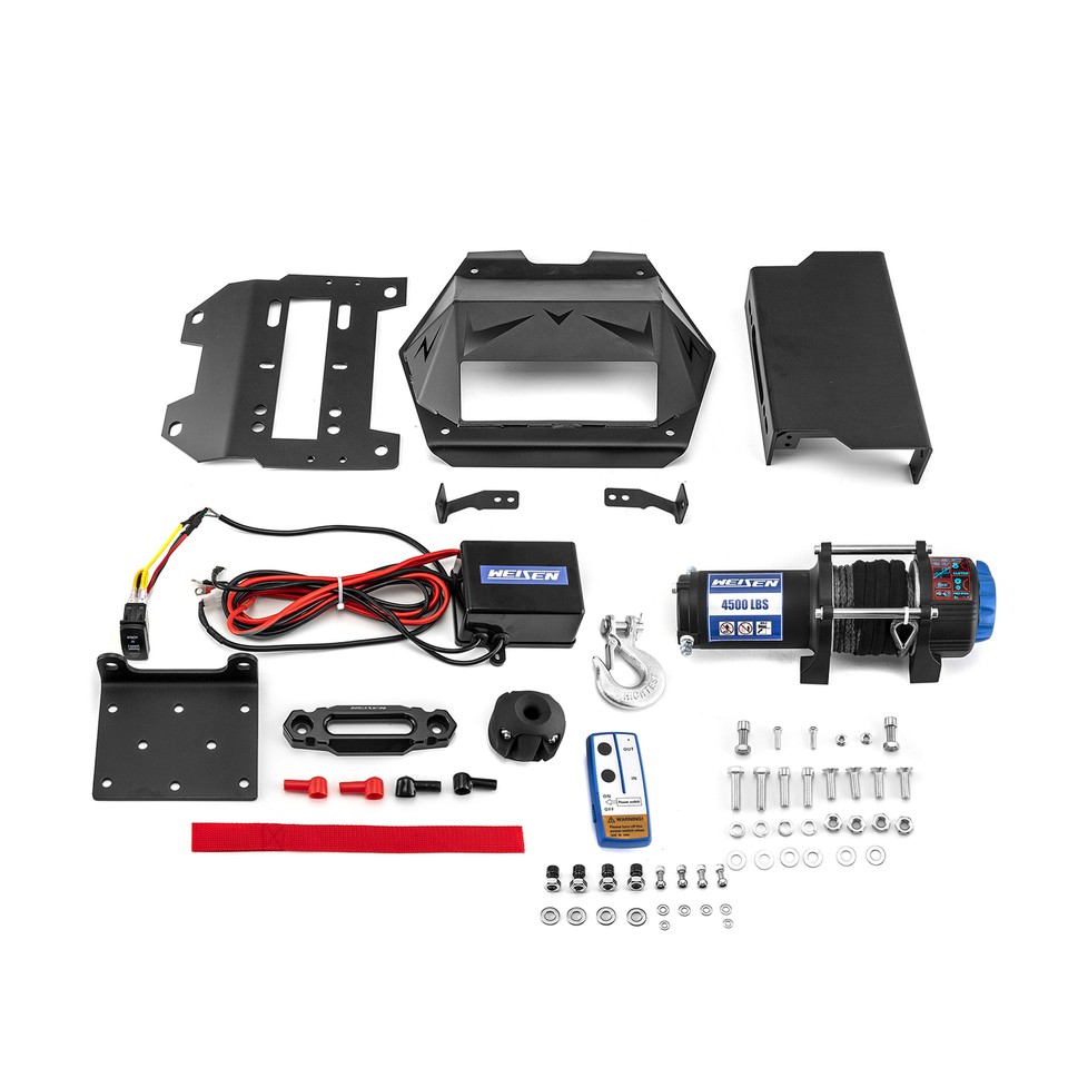 For Polaris RZR Turbo R/PRO R/PRO R4 UTV 4500lb 12V Electric Winch ...