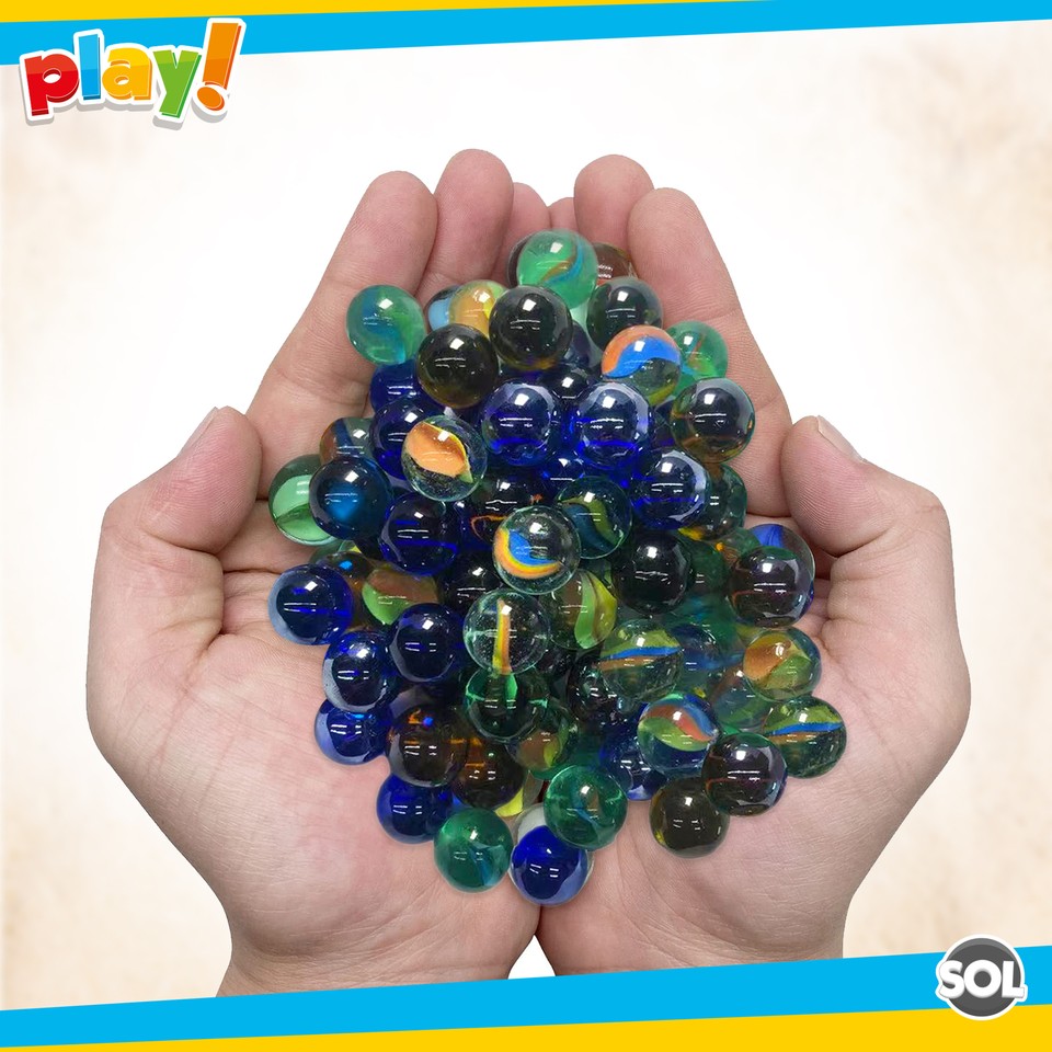 100-700 Coloured Glass Marbles | Traditional Vintage Classic Kids Toys ...