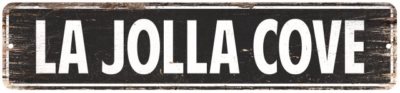 La Jolla Cove Vintage Look Personalized Metal Sign Chic 4x18 ...