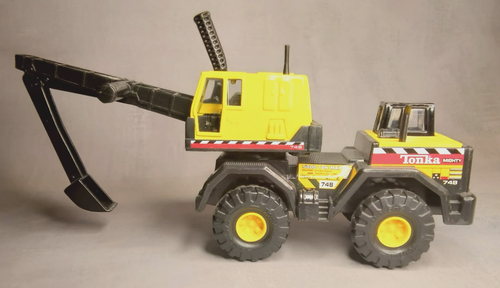 TONKA MINI MIGHTY BACKHOE EXCAVATOR 748 ~ Vintage Hasbro Maisto @1998 ...