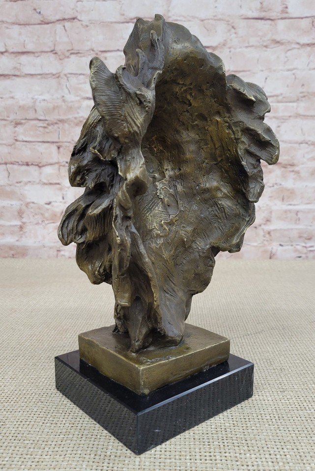 Lion Head Bust King of the Jungle Statue Sculpture Solid 100% Bronze ...