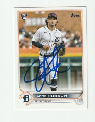 Jacob Robson Signed 2022 Topps Card RC #623 Auto Detroit Tigers ...