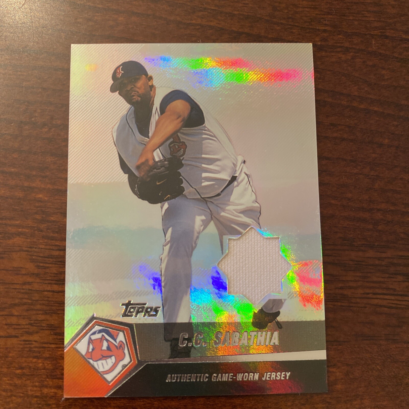 2004 TOPPS CLUBHOUSE RELIC Game-Used Jersey C.C. Sabathia BASEBALL CARD ...