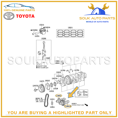 13601-28021 13602-28020 GENUINE TOYOTA PAIR OF NO.1 & NO.2 BALANCE ...