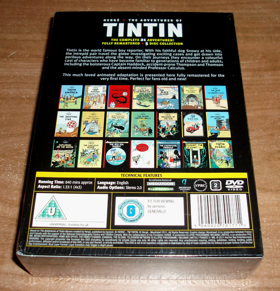 Las 21 Aventuras Of Tintin Complete (The Adventures of Tintin) 5 DVD New R2 | eBay