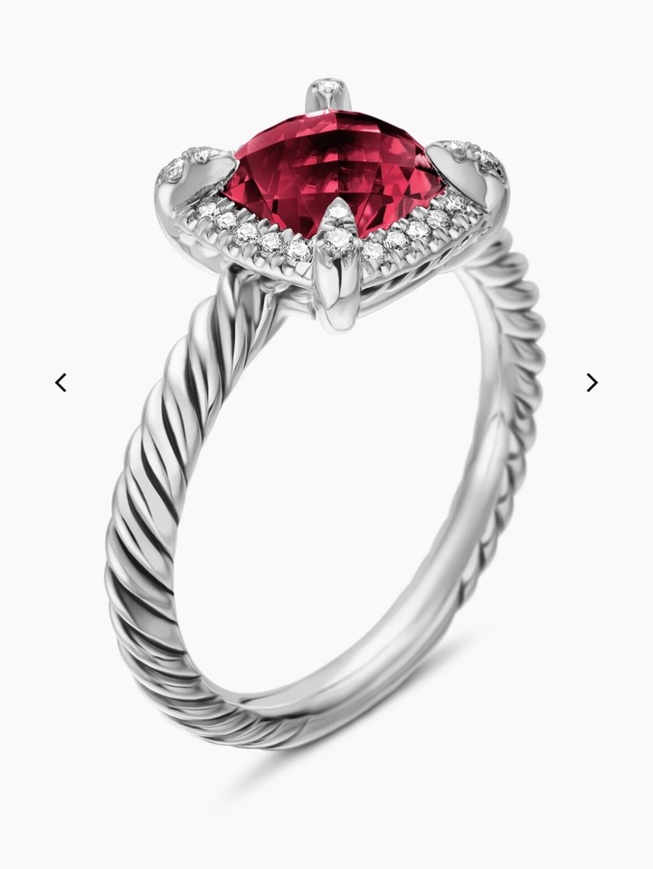 Pre-owned, David Yurman Garnet Chatelaine ring size 8 | eBay
