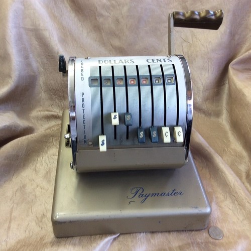 VTG PAYMASTER Series X-550 Check Writer Stamping Machine Locked ...