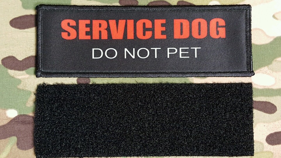 2x6 Service Dog Do Not Pet Hook Backed Patch K9 Black Red White | eBay