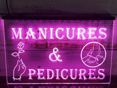 Manicures Pedicures Nails Salon LED Neon Light Sign Display Spa Wall ...