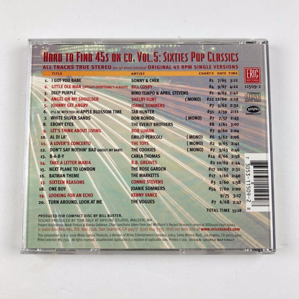 Hard To Find 45s on CD Volume 5 Sixties Pop Classics 730531150928 | eBay