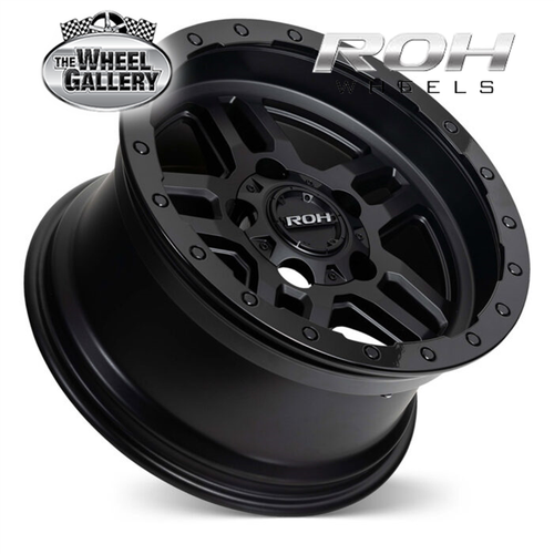 ROH Hammer 17x9 5/150 Matt Black Gloss Lip Set of Alloy Wheels | eBay Australia