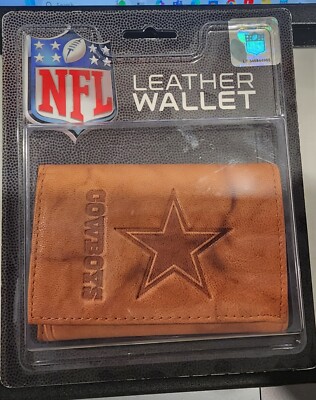 Official NFL Leather Wallet TriFold Embossed Cowboy's | eBay