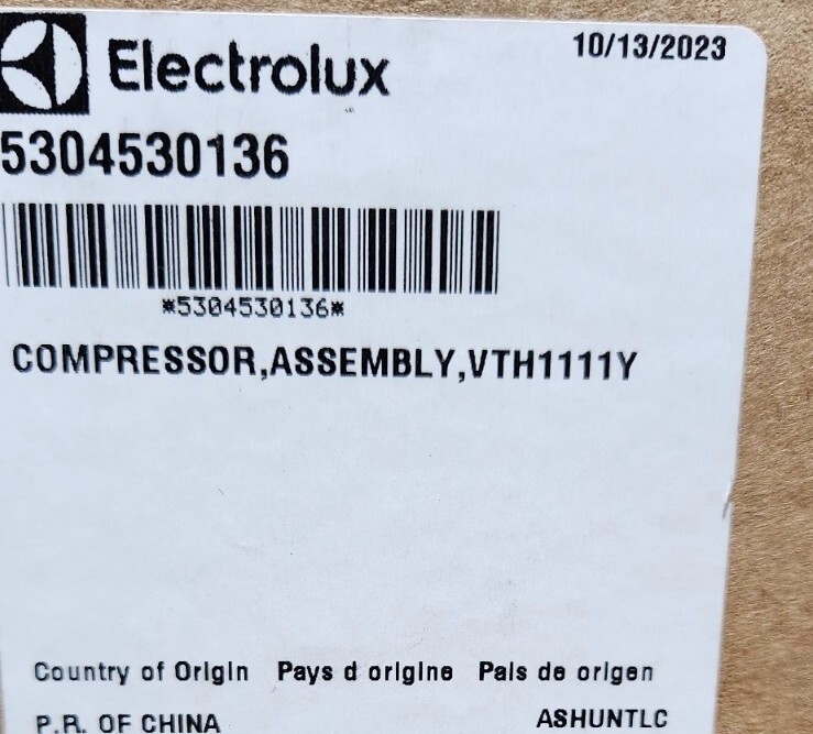 New Genuine OEM Electrolux Frigidaire Refrigerator Compressor ...