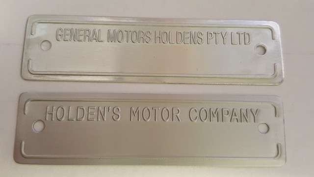 Australia Built GM Holden or Holdens Motor Data Plate Compliance tag ...